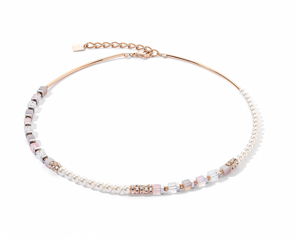 Precious Fusion Offset necklace rose gold-ice pink – Merchant's Jewellers