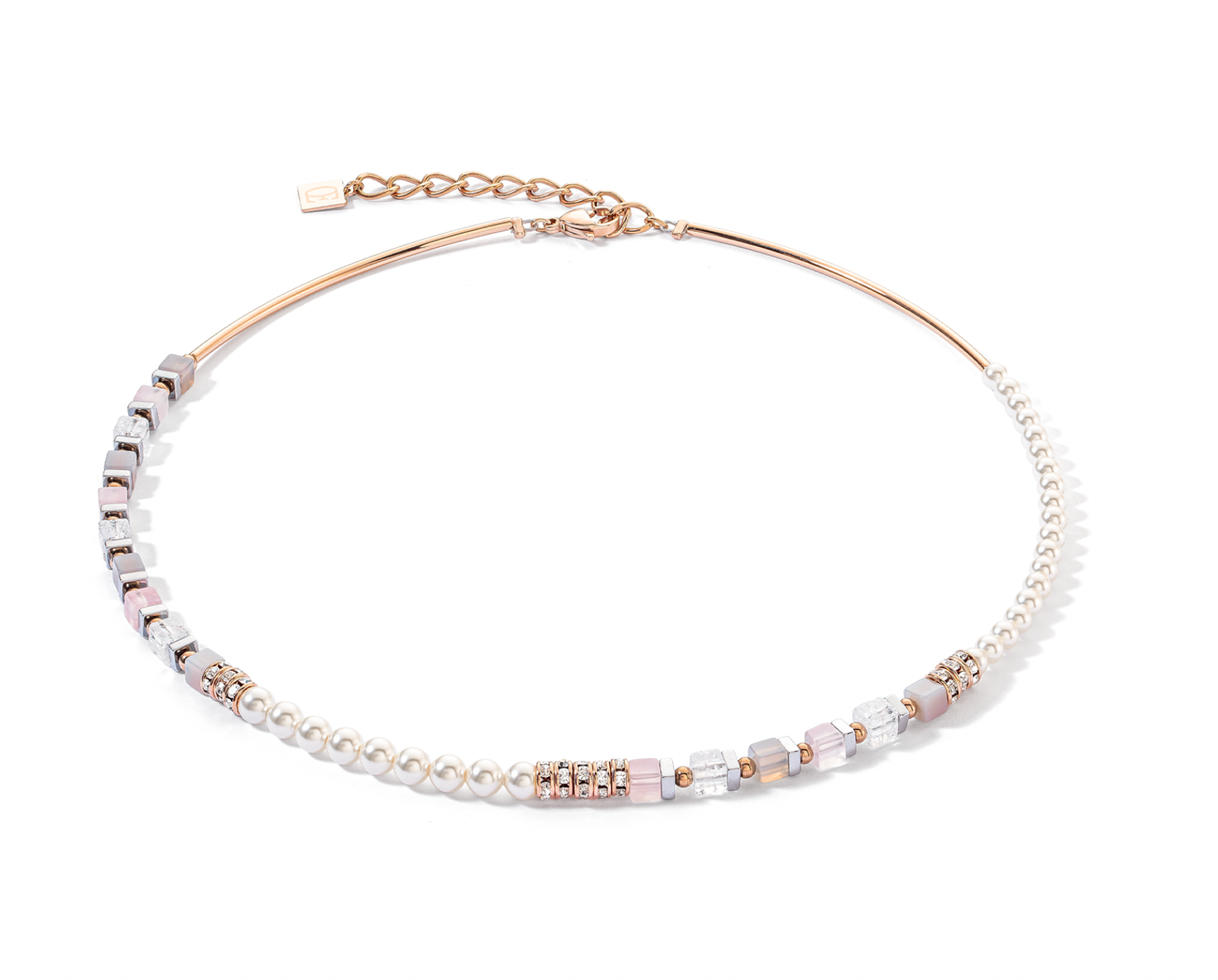 Precious Fusion Offset necklace rose gold-ice pink – Merchant's Jewellers